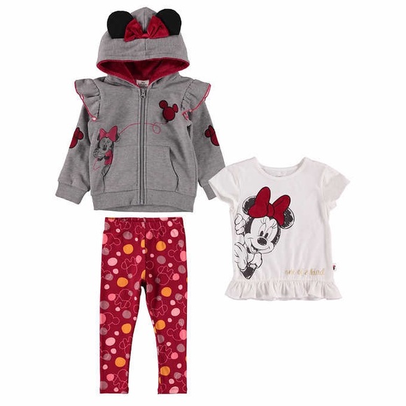 Disney | Matching Sets | Disney Minnie Mouse Kids 3 Piece Set | Poshmark